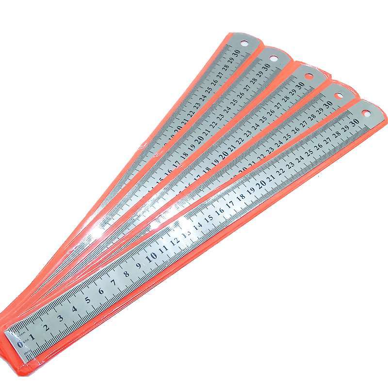 Jual Penggaris Besi 30cm Mistar Garisan Besi Penggaris Stainless Ruler ATK Perlengkapan Sekolah ...
