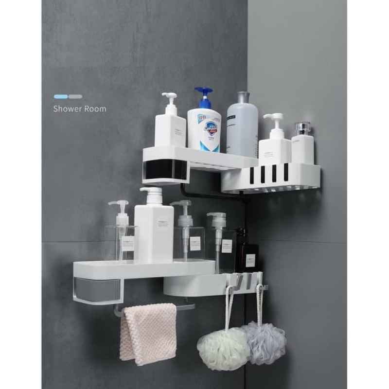 Promo Navy Shops - Corner Shower Rotary Shelf Rack Corner - Rak Sudut ...