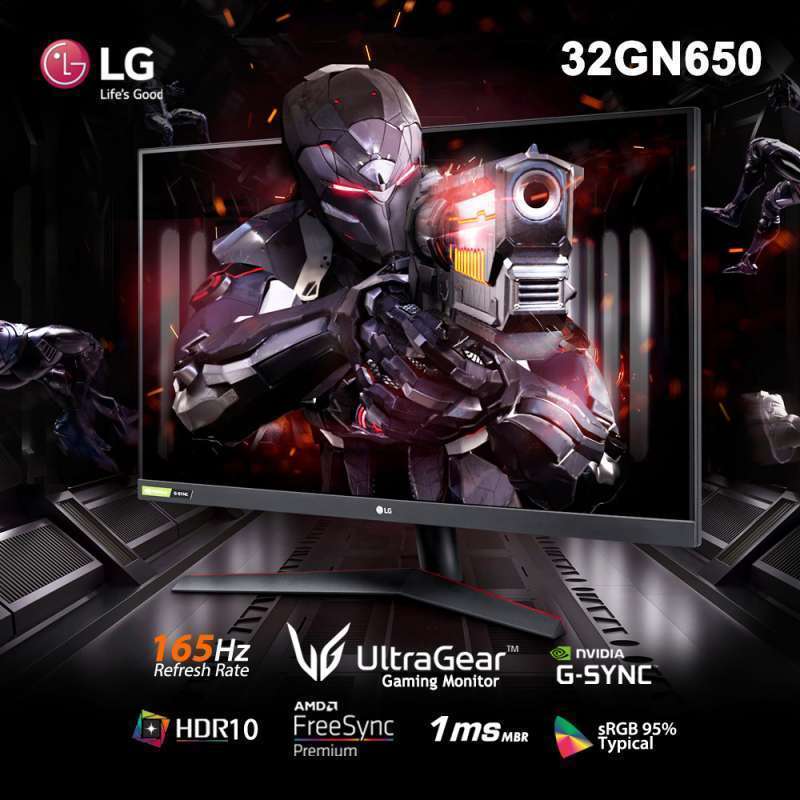 Promo LG 32GN650-B 31.5'' UltraGear™ QHD Gaming Monitor with 165Hz, 1ms ...