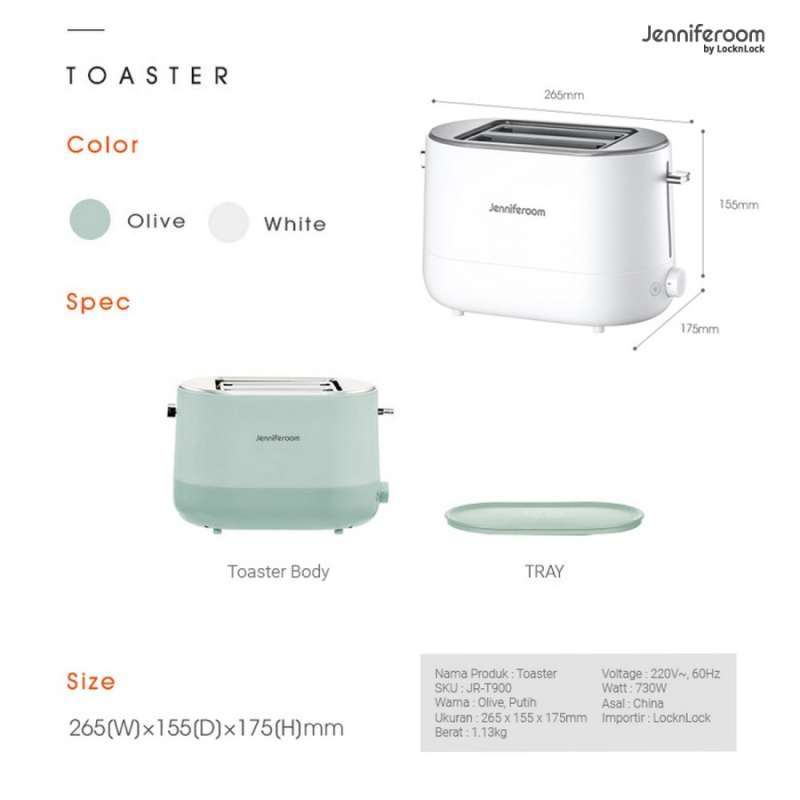 Jual Jenniferoom By Locknlock Pop Up Toaster Jr-t900 Di Seller Balicom ...