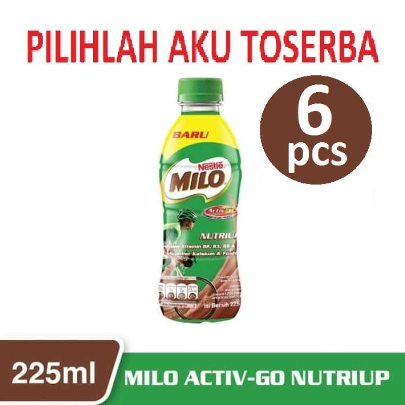 Jual Susu Milo Botol Pet Coklat Active Go Nutri Up - 225 Ml ( 1 Paket ...