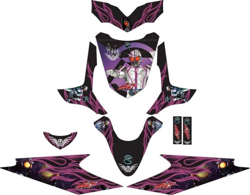 Jual Master Decal Kamen Rider Chaser Modif Stiker Motor For Honda Beat ...
