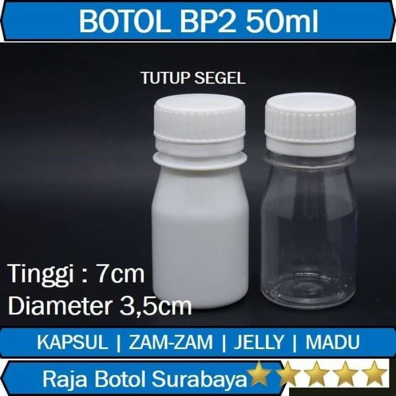 Jual Botol Vitamin 50ml Bp2 Tutup Segel Capsule Kapsul 50 Ml Bp 2 Di ...