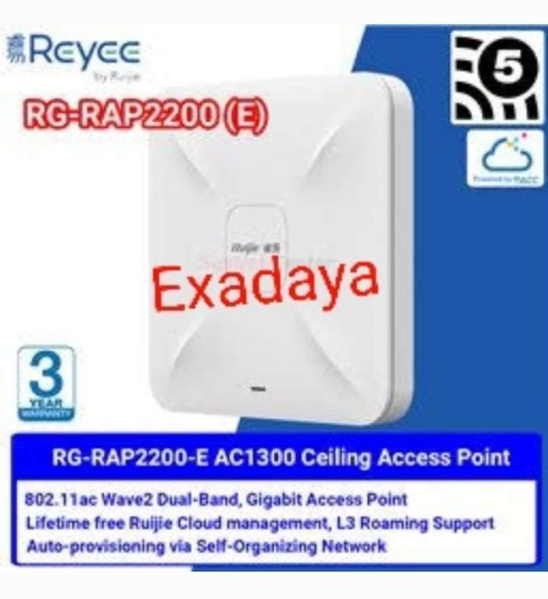 Jual Ruijie Reyee Rg-Rap2200(E) Ceiling Ac1300 Dual Band Poe Access ...
