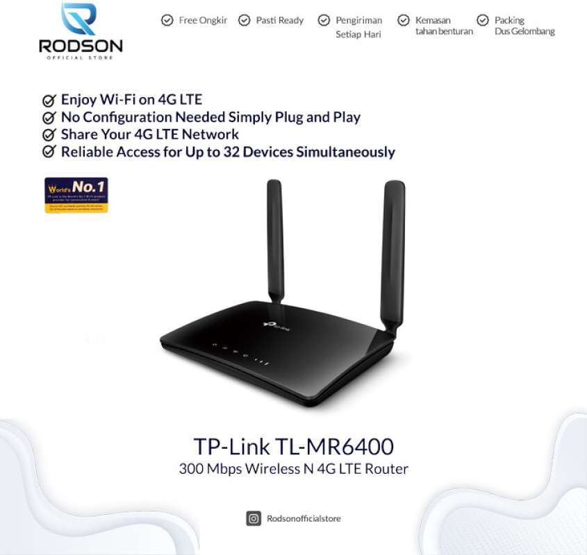 Jual Tplink Tl-Mr6400 | 300Mbps Wireless N 4G Lte Router di Seller ...