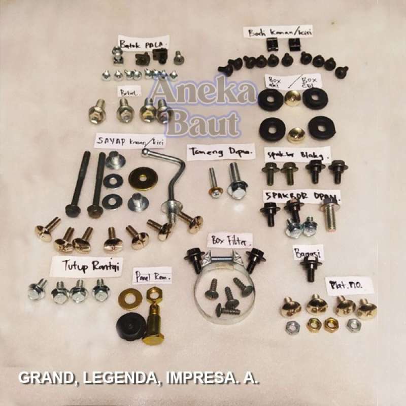 Jual baut lengkap full bodi grand/baut lengkap full body astrea grand ...