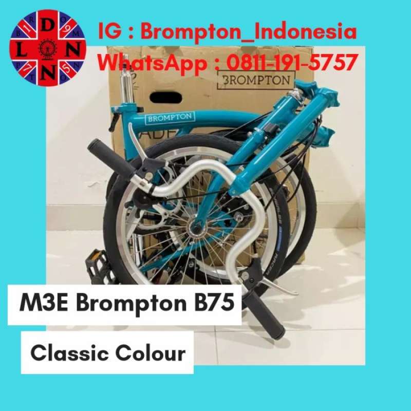 Jual SEPEDA LIPAT BROMPTON B75 WATER BLUE TIPE M3E CLASSIC di Seller ...
