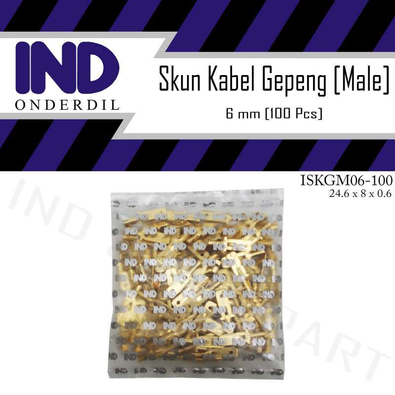 Jual Skun-Sekun-Terminal Kabel Gepeng Male-Laki Kuningan Besar 6 mm 100 ...