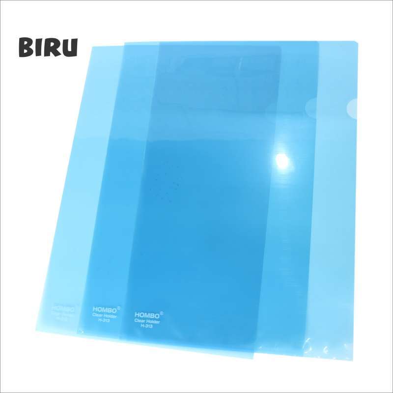 Jual Map Plastik / Map File / Map L Bening Full Color Ukuran F4 - Biru ...