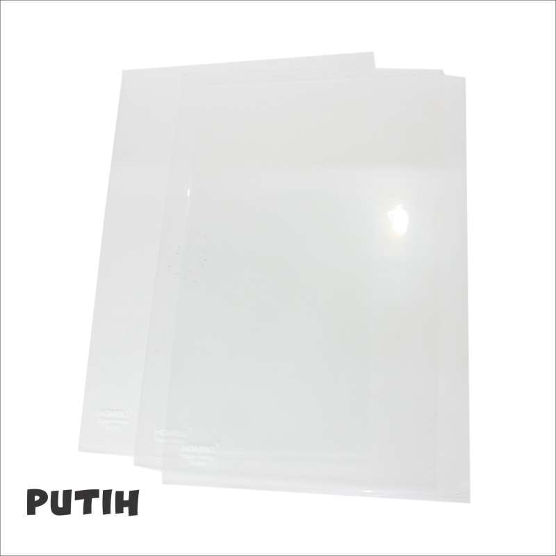 Jual Map Plastik / Map File / Map L Bening Full Color Ukuran F4 - PUTIH ...