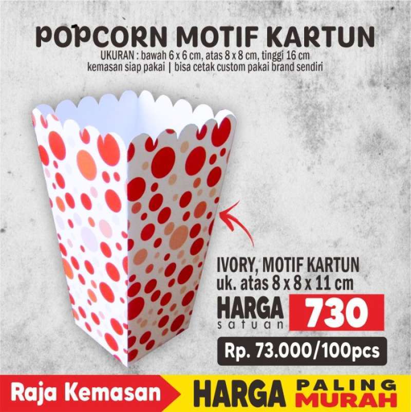 Promo DUS POPCORN, KEMASAN POPCORN, TEMPAT POPCORN, BUNGKUS POPCORN ...
