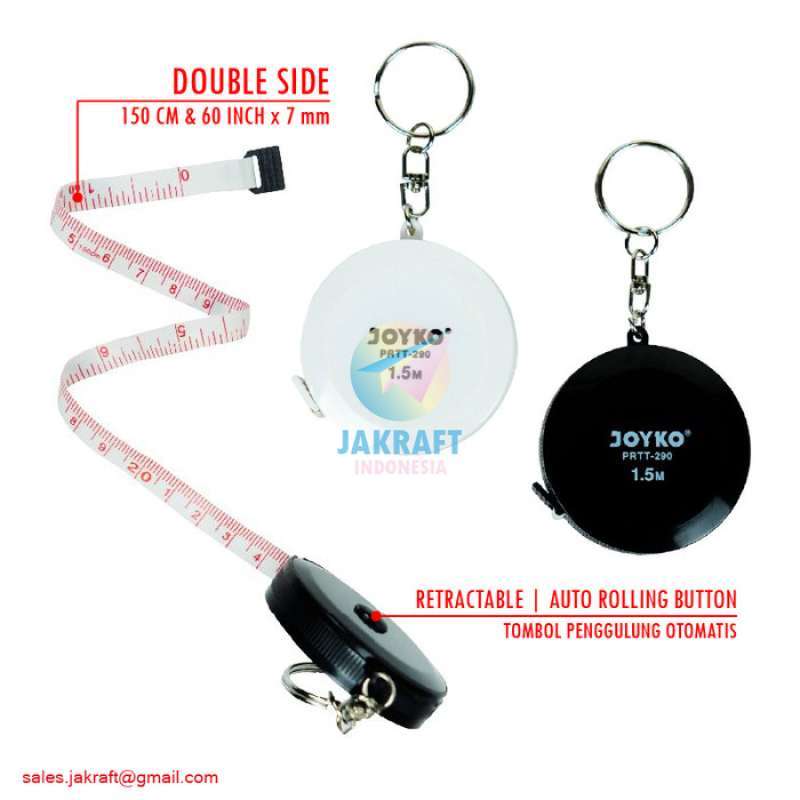 Promo Meteran Mini Otomatis JOYKO PRTT-290 Fiberglass 150 Cm 1.5 M 1.5M ...