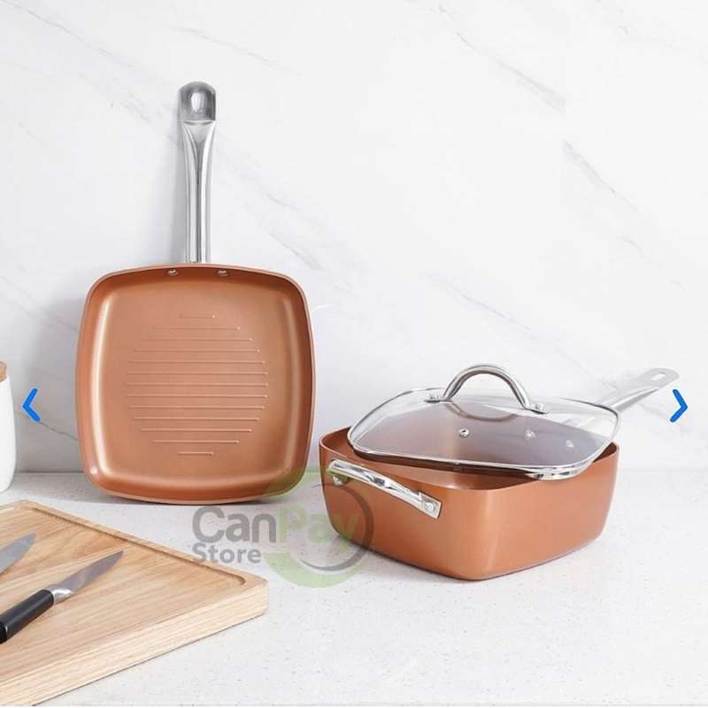 Jual Perlengkapan Memasak Ceramic Square Cookware (Set Of 3) di Seller CanPay Store - Kapuk ...