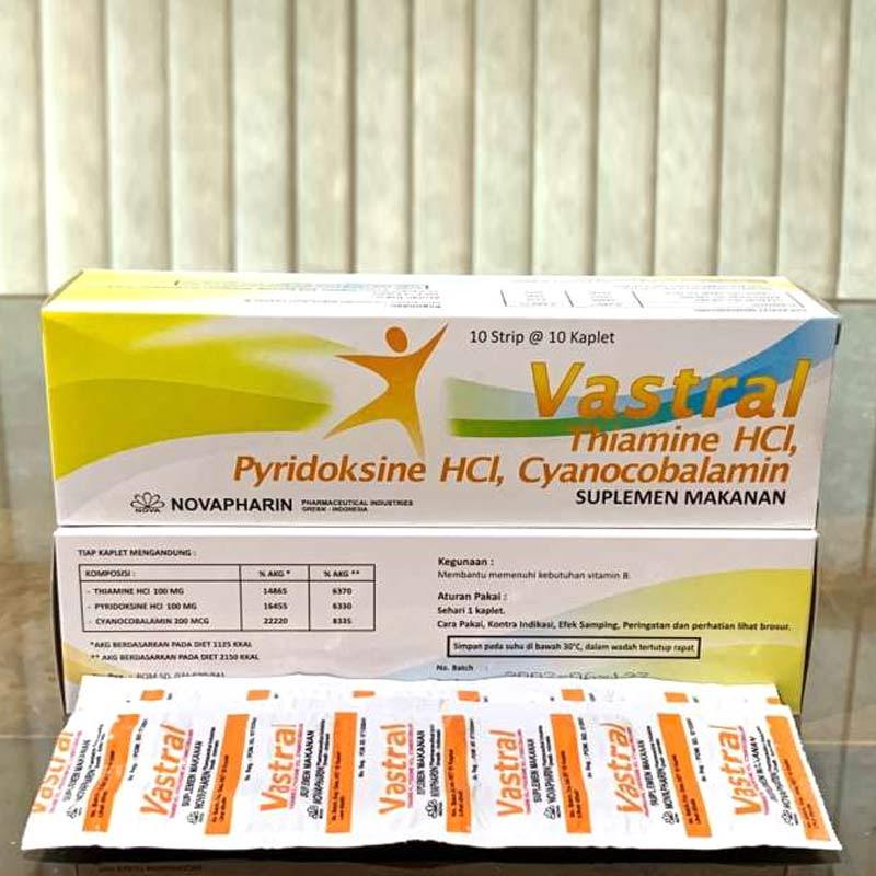 Promo Vastral Vitamin B1 B6 dan B12 Multivitamin [1 Box / 100 Kaplet ...