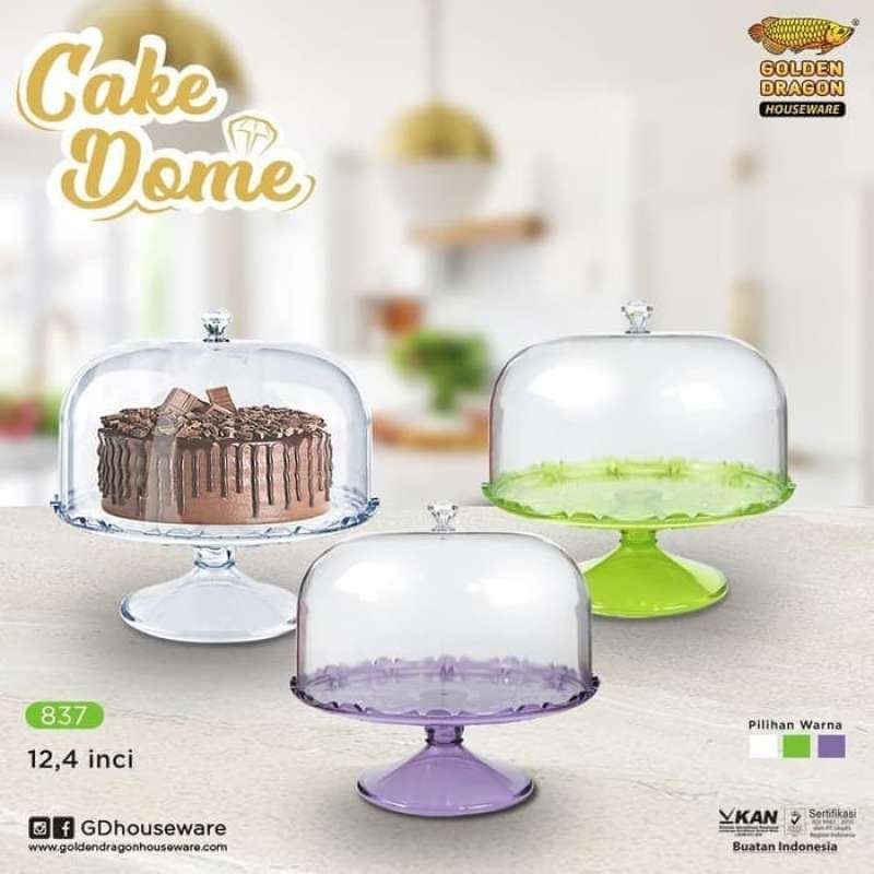 Jual Free Ongkir Cake Dome Display Multifungsi Wadah Kue Tempat Roti ...