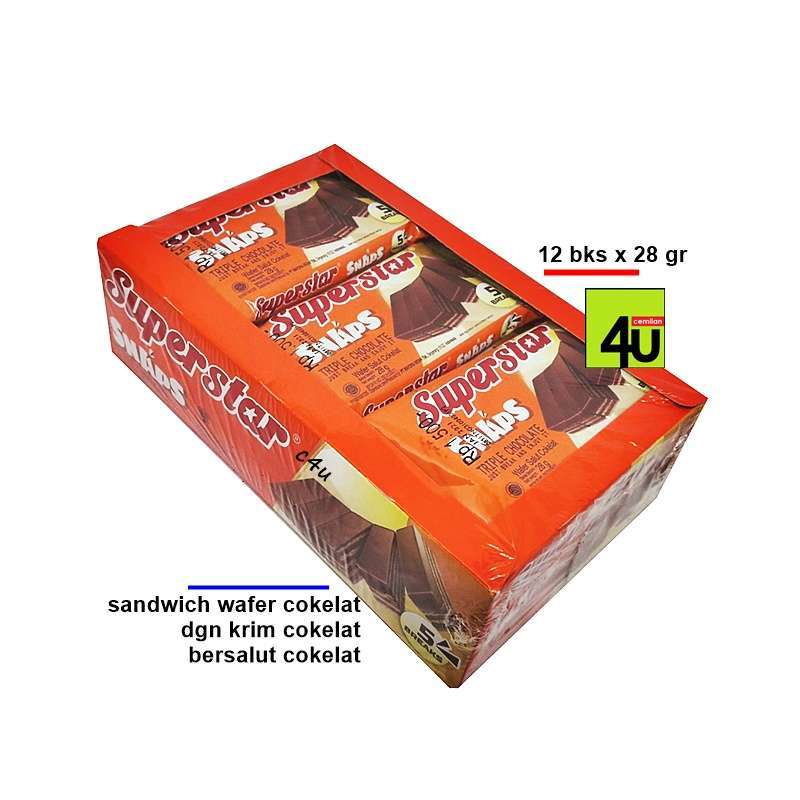 Promo Superstar SNAPS - Triple Choco Wafer Breaks [Isi 12 pcs] Diskon 8 ...