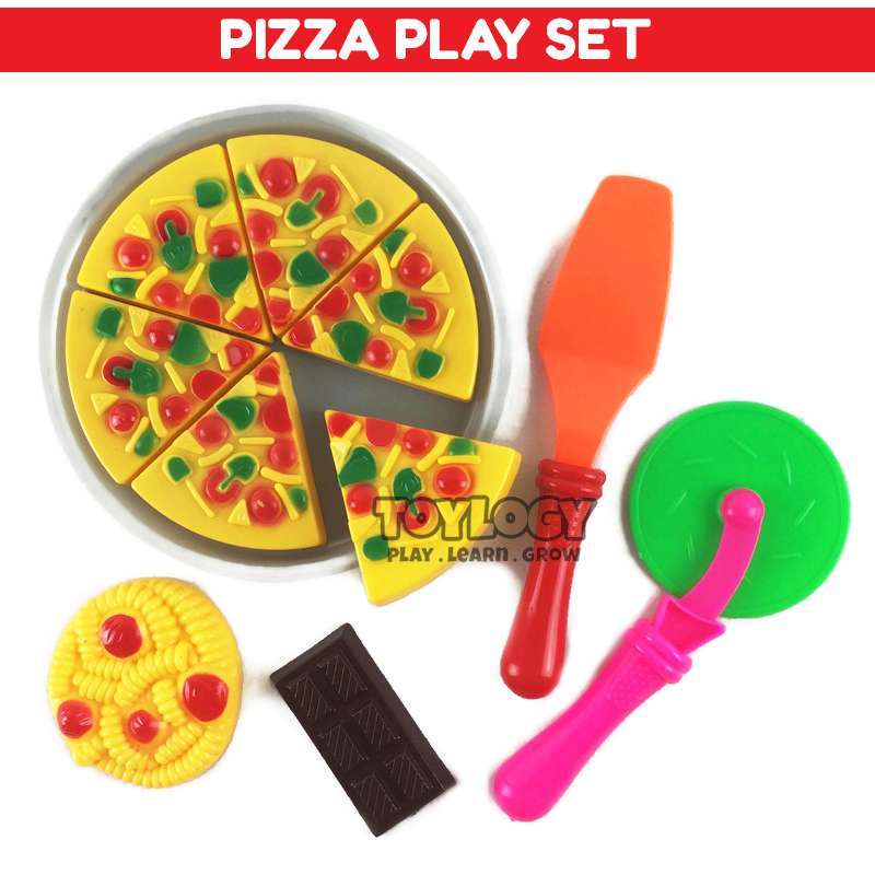 Jual Mainan Anak Pizza Play Set Pan Potong Loyang Slice Hot Piza Koki ...
