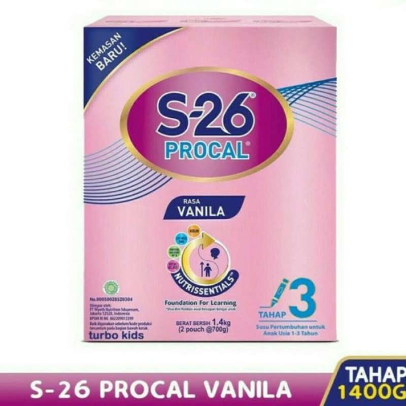 Jual Susu S26 Procal Box Tahap 3 1400Gram Usia 1-3 Tahun Rasa Vanilla ...