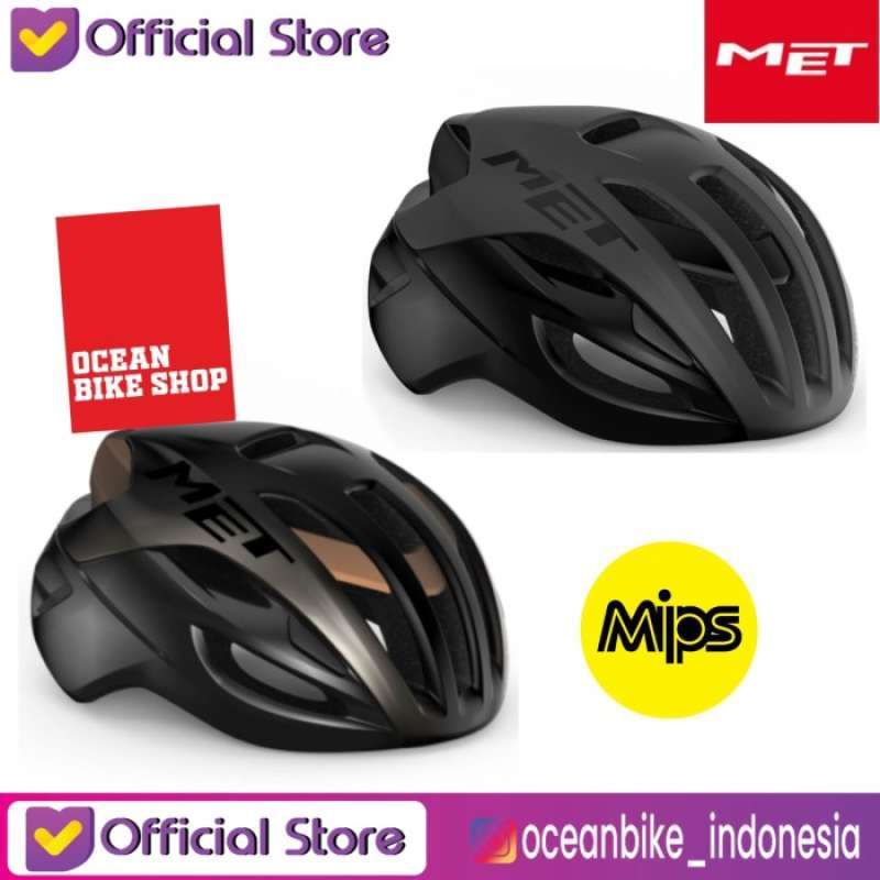 Jual Helm Sepeda Helmet Original Met Rivale Mips Road 2021 New Black