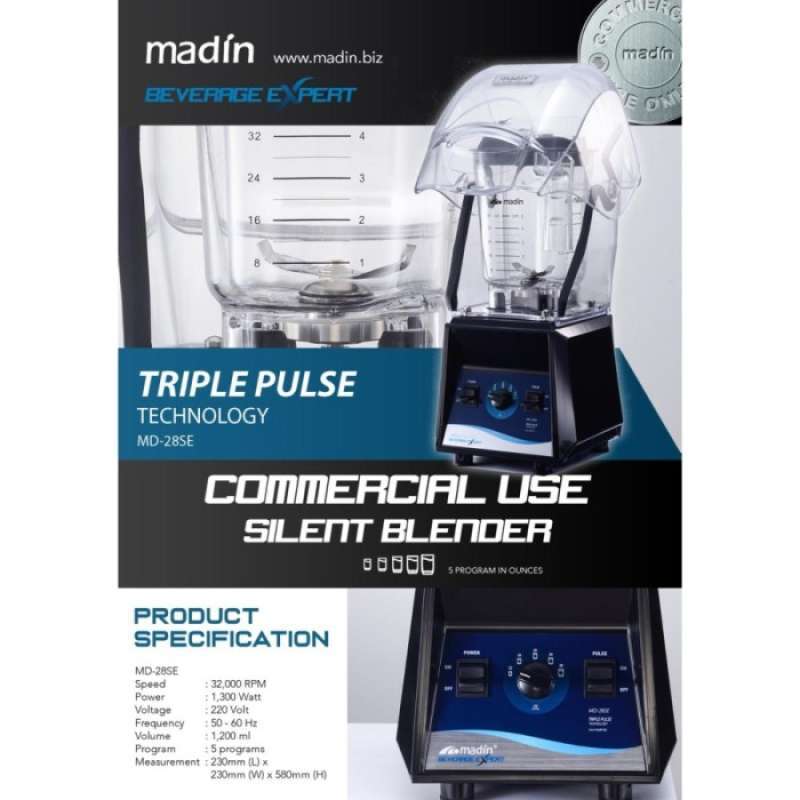 Jual Madin Blender md-28se Beverage Expert MD28SE commercial silent ...