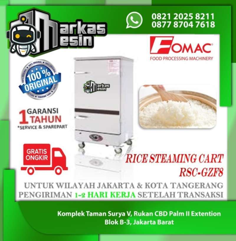 Promo Mesin Penanak Nasi / Gas Cooker & Rice Steaming Cart FOMAC RSC ...