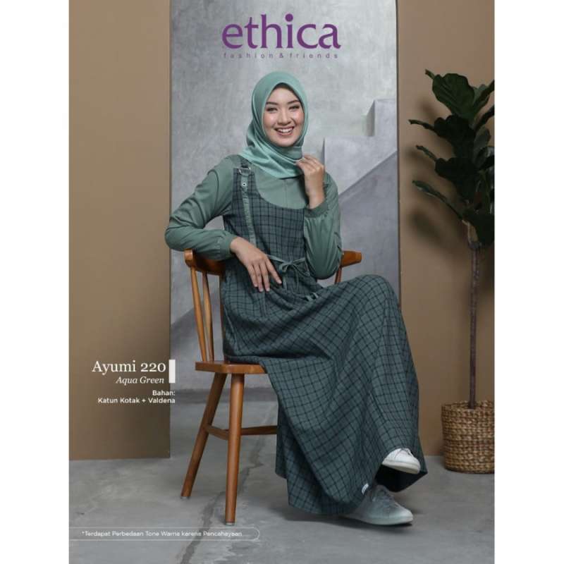 Promo Ethica Original Ayumi 220 Aqua Green Gamis Dewasa Ethica 2022 ...