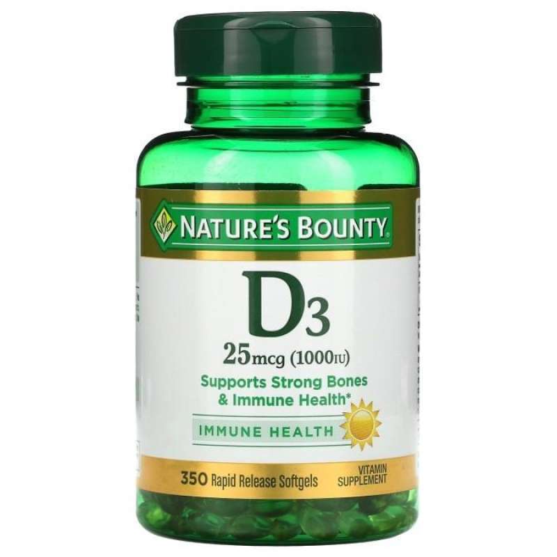 Jual Natures Bounty D3 25 Mcg 1000 Iu 350 Softgels Di Seller Macuma Shop - Nanggewer Mekar, Kab ...