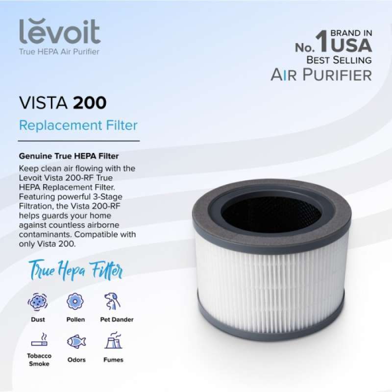 Jual Levoit Vista 200 Replacement Filter True HEPA H13 - Filter ...