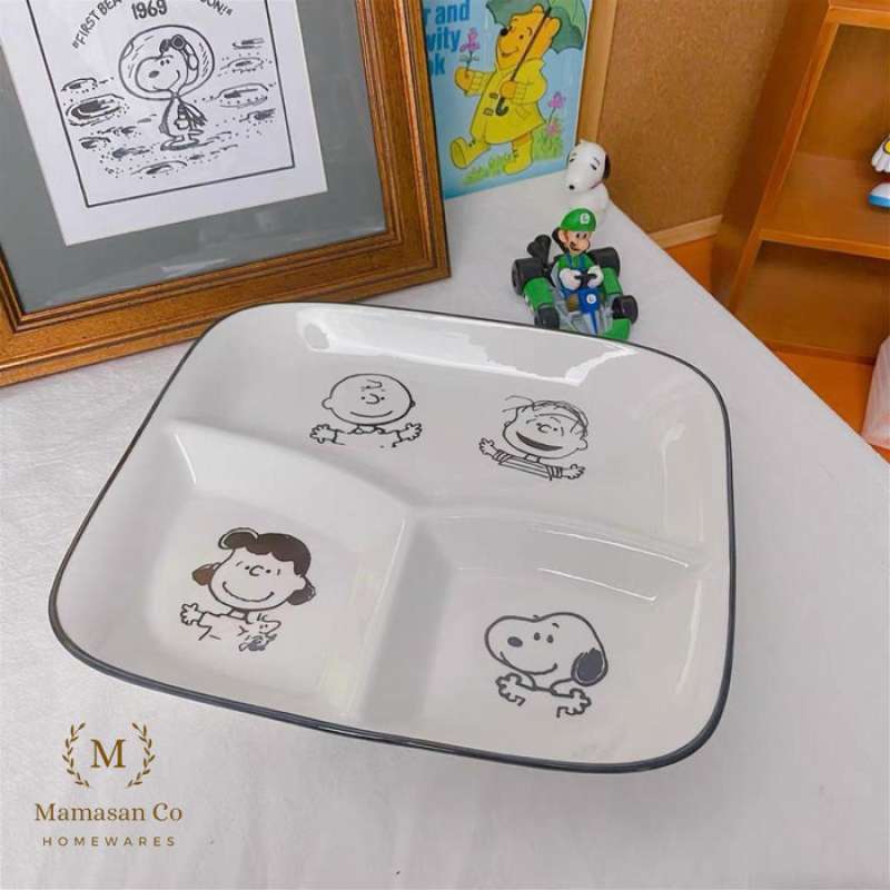 Jual Snoopy Divider Plate Ceramic Piring Keramik Di Seller Niagaraa ...