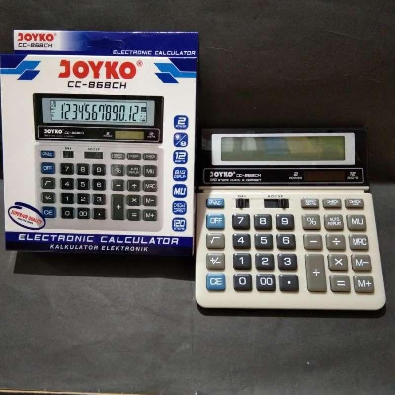 Jual Kalkulator Joyko Besar 12 Digit Setara Sdc-868 - Cc-868ch Di ...