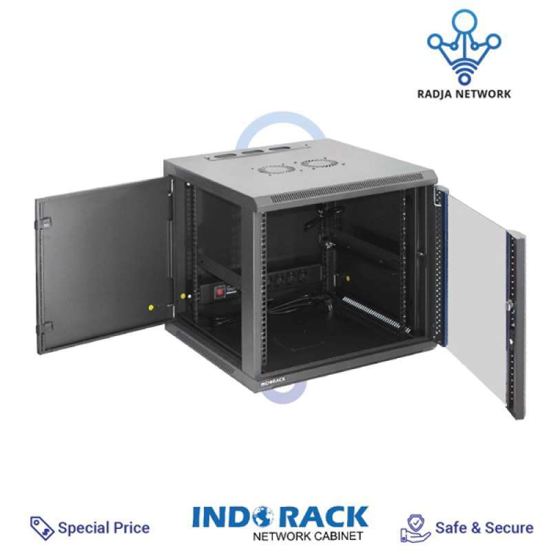 Jual Indorack Wallmount Rack 10U Single Glass Door 19 Depth 600mm ...