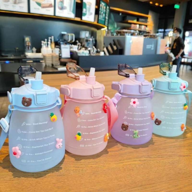 Jual Botol Minum Viral Sultan - Botol Korea Gemoy - Botol Minum 2L di ...