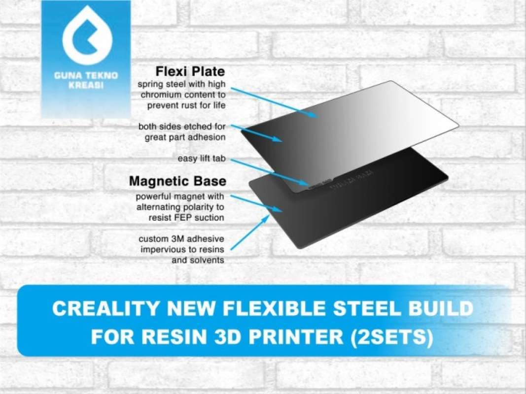 Promo CREALITY NEW FLEXIBLE STEEL BUILD FOR RESIN 3D PRINTER (2SETS ...