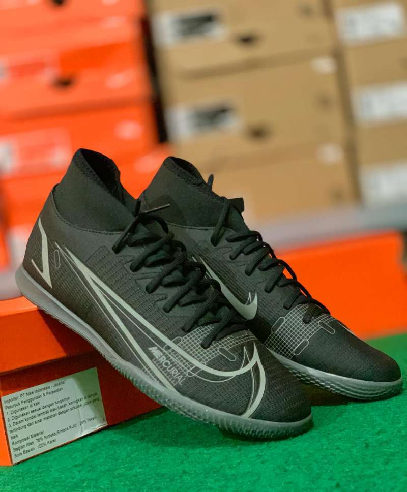 Jual Sepatu Futsal Nike Superfly 8 Club IC Black Iron Grey di Seller ...