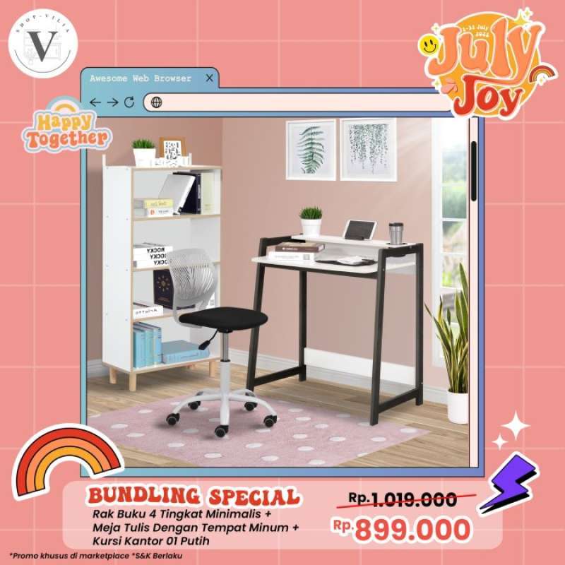 Jual MEJA BELAJAR MEJA KANTOR MEJA SERBAGUNA MEJA DENGAN TEMPAT MINUM di Seller DLLS SHOP - | Blibli