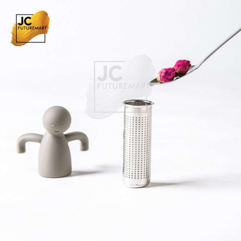 Jual Mr Tea Infuser Staniless Steel | Saringan Teh Silicon Grip ...