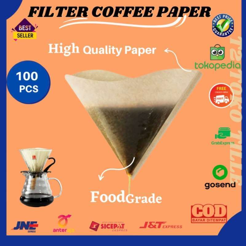 Promo Kertas Penyaring Filter Kopi Coffe Drip Paper Model Cone Lancip ...