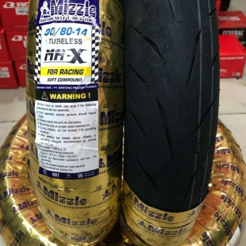 Jual Ban Luar Mizzle Tubeless 90/80-14 Mr X (racing Compound) Di Seller ...