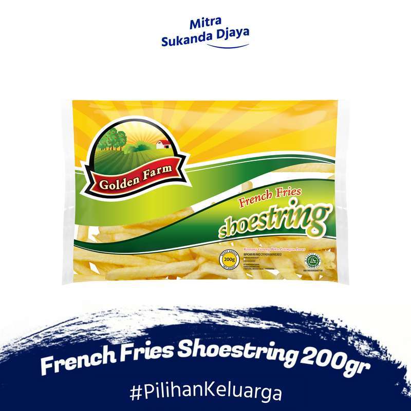 Jual GOLDEN FARM Shoestring French Fries / Kentang Beku 200 gr Halal di ...