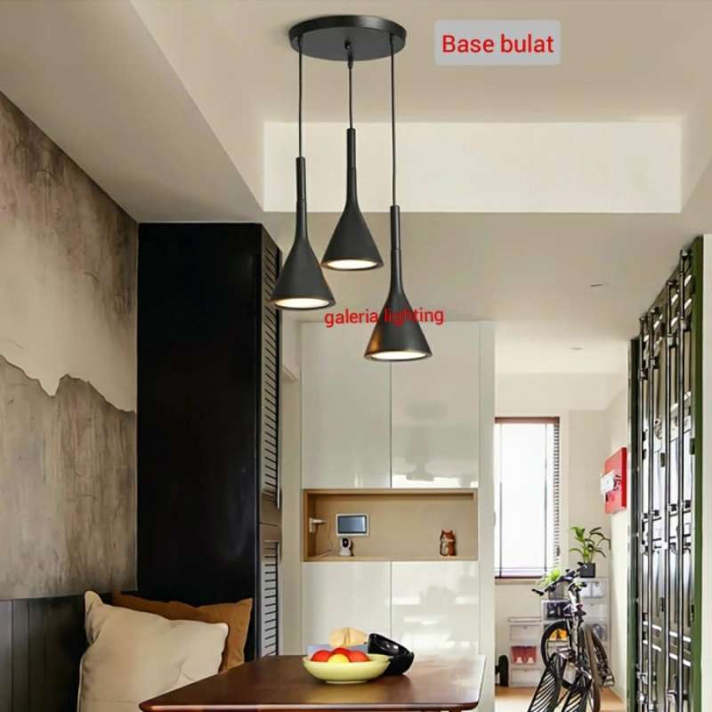 Jual Lampu Gantung Minimalis Dekorasi Ruang Tamu/meja Makan Tipe 8903/3 Bk Di Seller Thunder ...