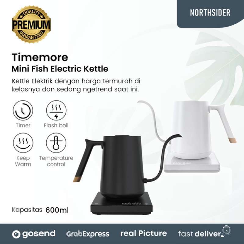 Promo Timemore Mini Fish Electric Kettle 600Ml - 1000W | Teko Kopi ...