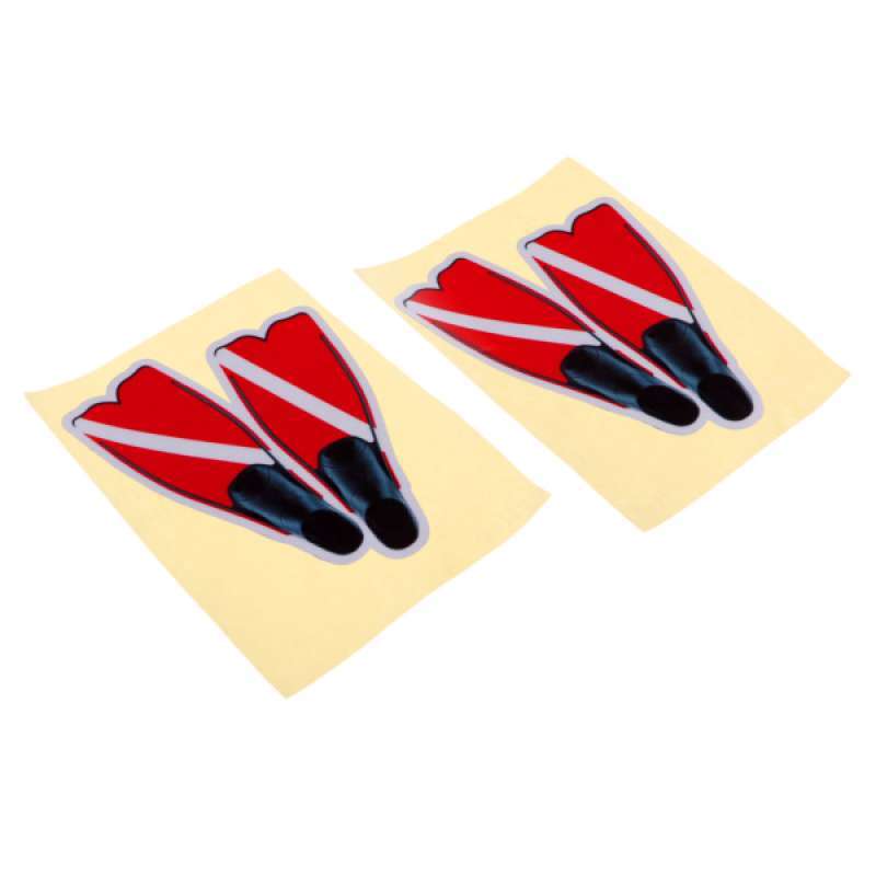 Promo Pack 2 Reflective Dive Fins Flippers Sticker Decal for Diver Boat ...