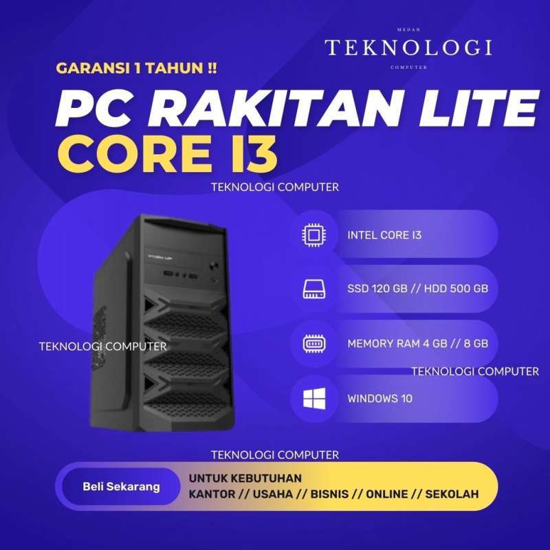 Jual PC Rakitan Core i3 // Komputer Rakitan CPU di Seller TEKNOLOGI COMPUTER - Kota Medan ...