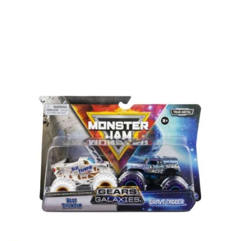 Promo Monster Jam 1/64 Gears Galaxies Blue Thunder Grave Digger Trucks ...