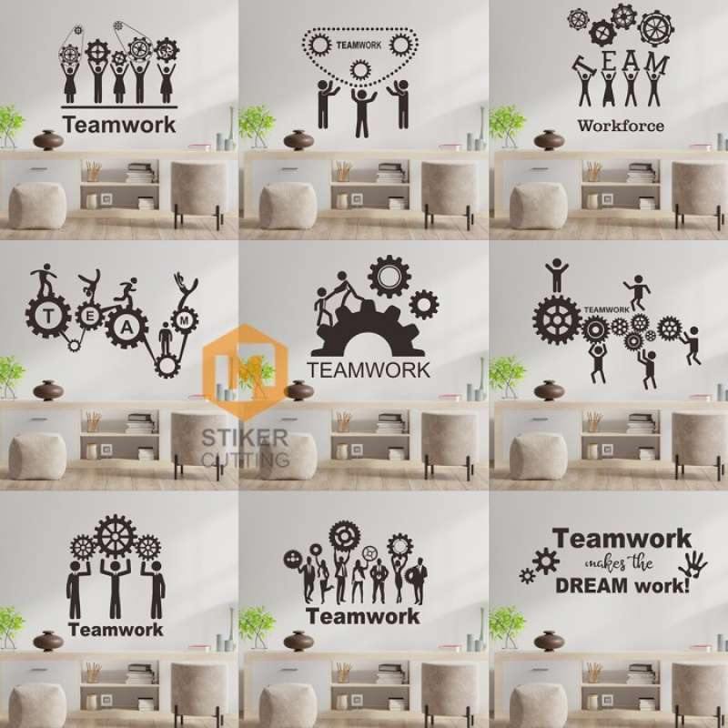 Promo Stiker Dinding Team Work Stiker Dinding Kantor Cutting Sticker ...