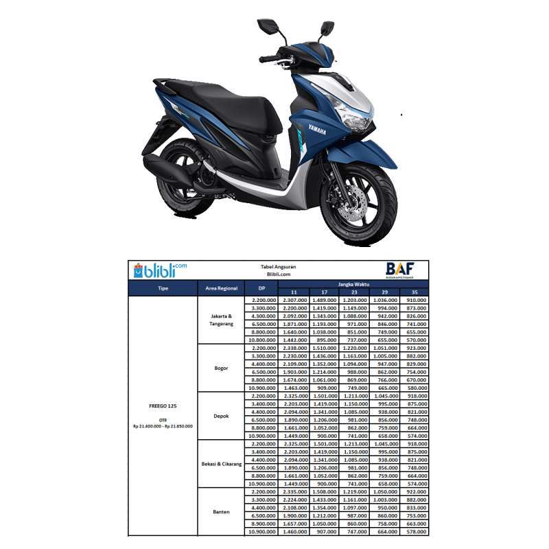 Jual Promo Spesial Tahun Baru Baf - [dp] Yamaha Freego125 Standar ...
