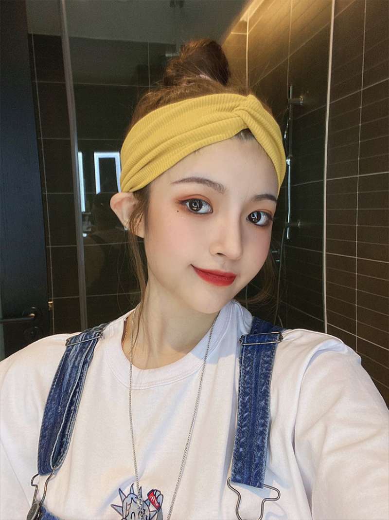 Jual Lifehut Bandana Ikat Kepala Rajutan Gadis Warna Murni Korea Hiasan ...