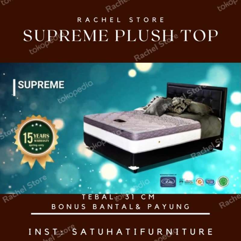 Promo Elite Spring Bed Supreme Plush Top 160 - Kasur Saja Diskon 34% di ...