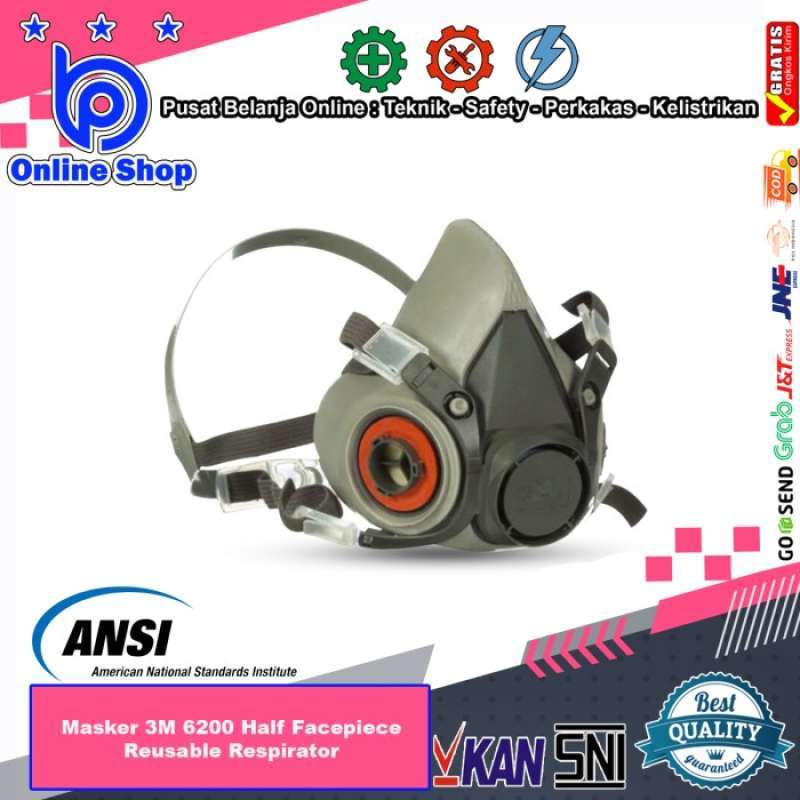 Jual Masker 3M 6200 Half Facepiece Reusable Respirator - Multicolor Semua Ukuran di Seller ...