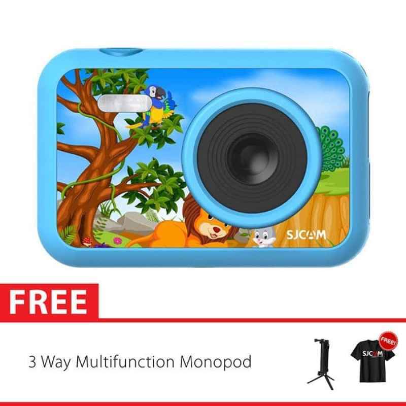 Promo SJCAM FunCam Kids2 Camera HD 1080P + 3 Way Monopod - LION BLUE ...
